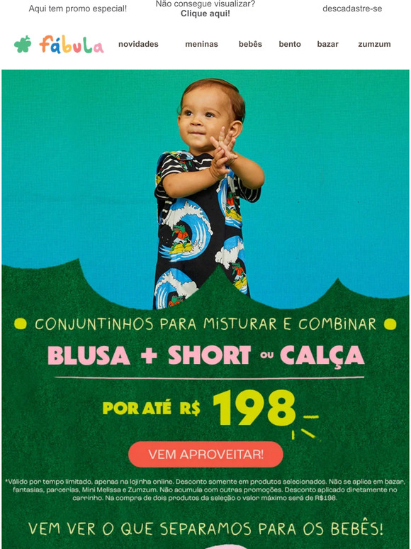 A Fábula: Conjuntinhos para os bebês