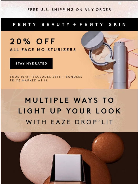 Fenty Beauty: Ways to wear the Eaze Drop’lit All-Over Glow Enhancer ...