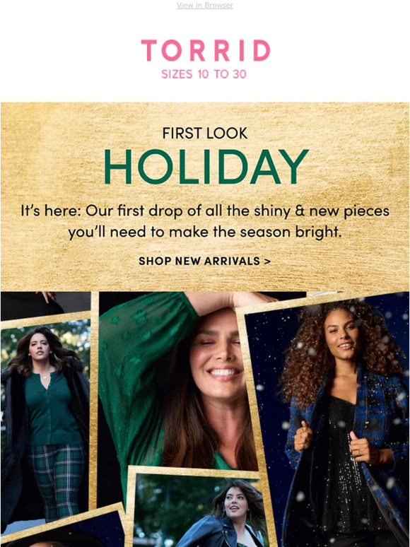 Torrid: Daily Drop: Your first look at holiday! | Milled