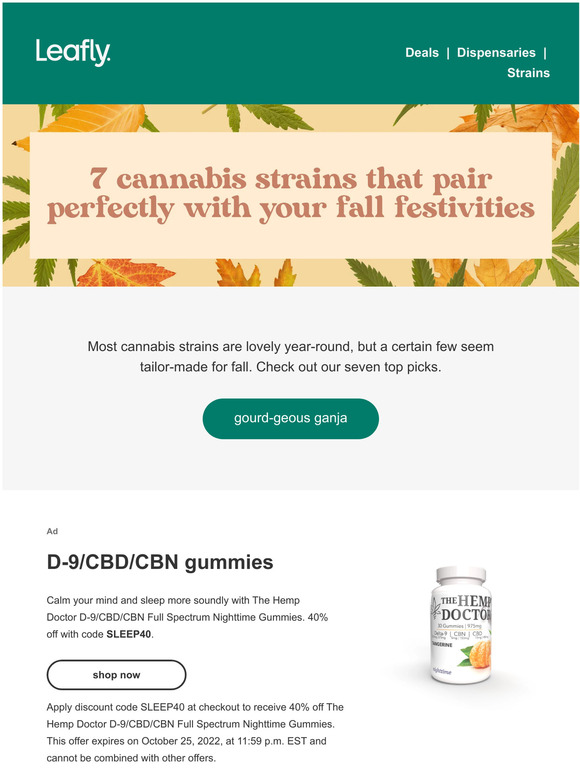 Leafly: 7 strains to pair with fall festivities 🍂 | Milled