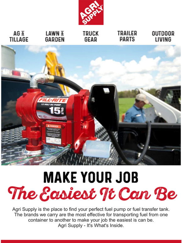 Agri Supply: Find Your Perfect Fuel Tank + Transfer Pumps | Milled