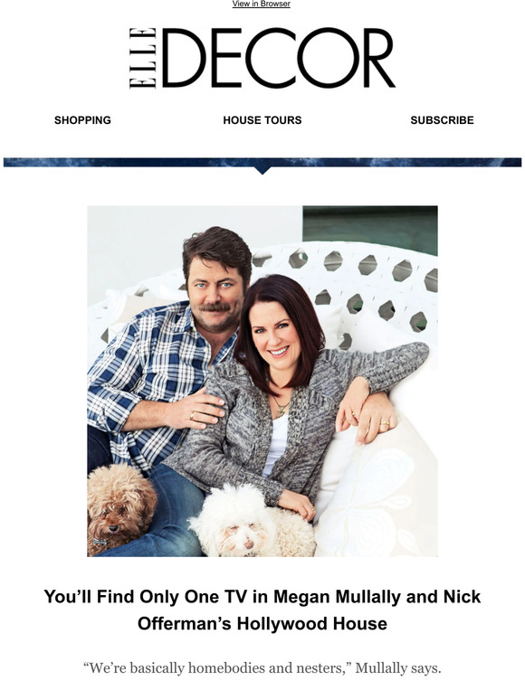 Elle: A Peek Into Megan Mullally and Nick Offerman's Hollywood Home ...