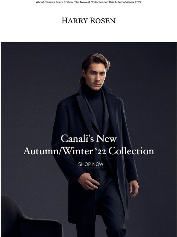 Harry Rosen: Black Edition by Canali: The New A/W Collection | Milled