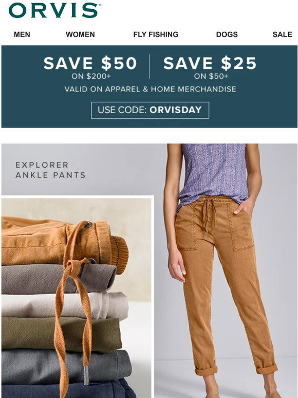 Orvis: New colors of our Explorer Ankle Pants are here. | Milled