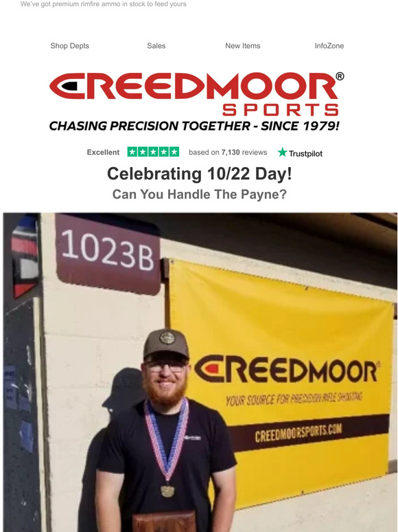 Creedmoor Sports: Our own Sam Payne Won Gold at Camp Perry with a 10/22 ...