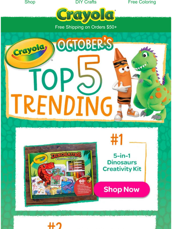 Crayola: TOP 5 Trending: October | Milled