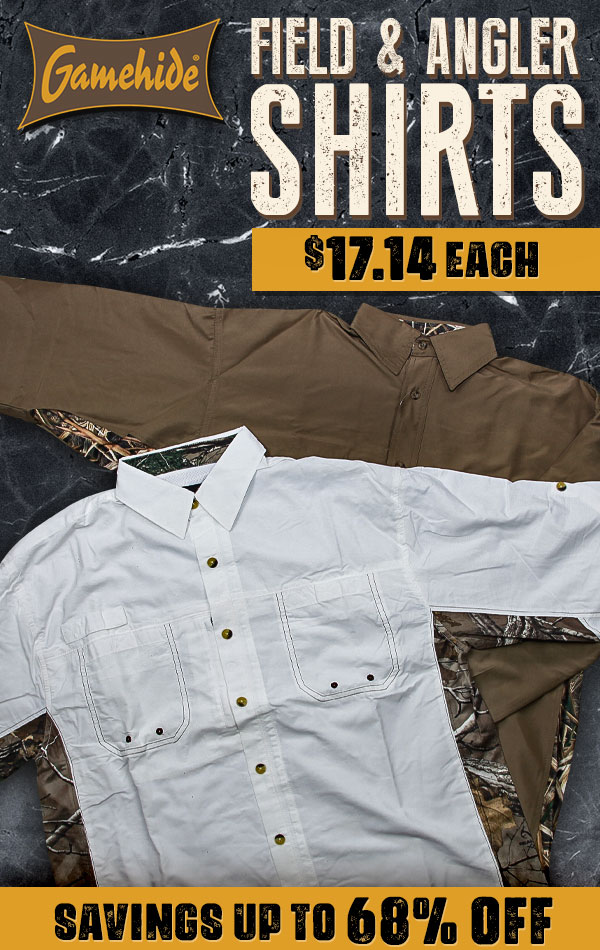 Field Supply: 🏃‍♂️ $17.14 Gamehide Field & Angler Shirts! | Milled
