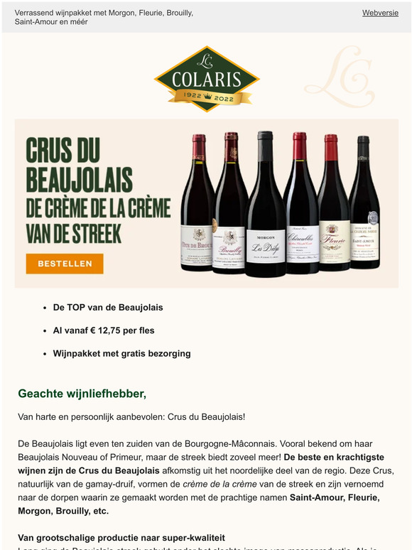 Colaris.nl: Crus du Beaujolais: een ware wijnrevolutie (en dat moet u ...