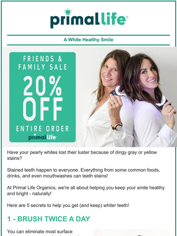 Primal Life Organics: 🦷 Are Your Teeth The Right Shade of White? | Milled