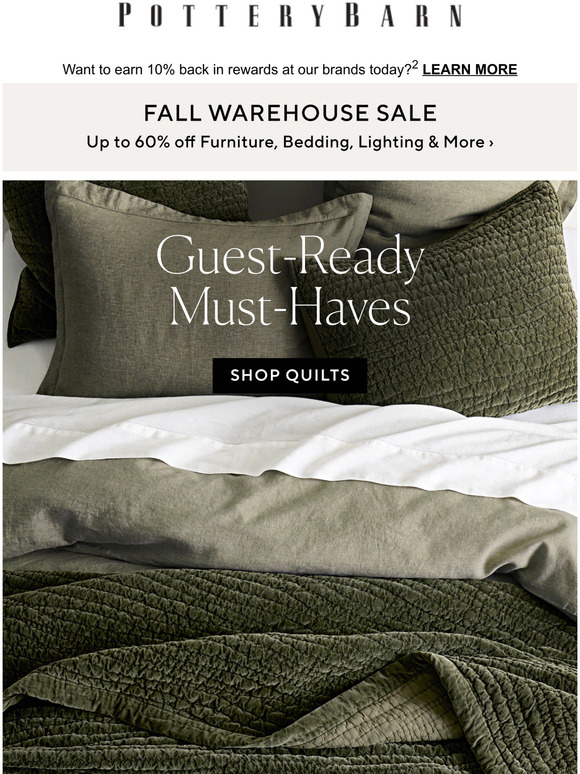 Pottery Barn: Your guest-ready checklist. | Milled