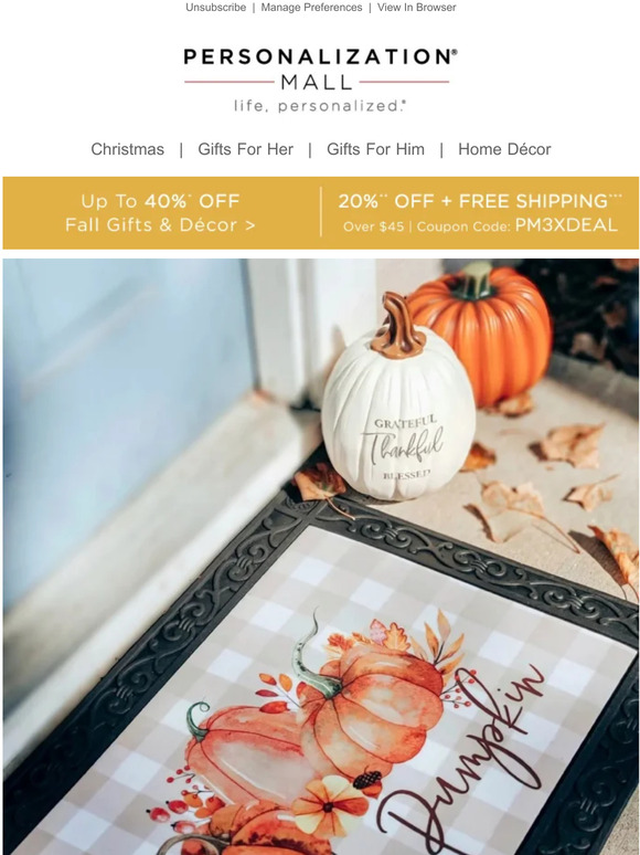 Personalization Mall: 🍂 Fall In Love With These New Styles | 40% Off ...