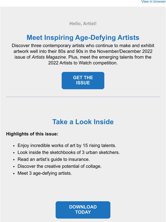 Artists Network: Inspire Yourself - Get the New Issue of Artists ...