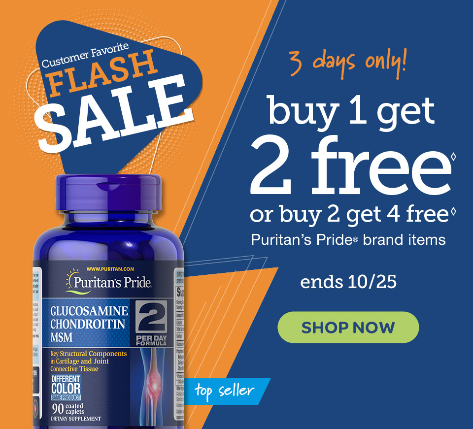 Puritan's Pride: FLASH deal ️ Buy 1 Get 2 Free | Milled