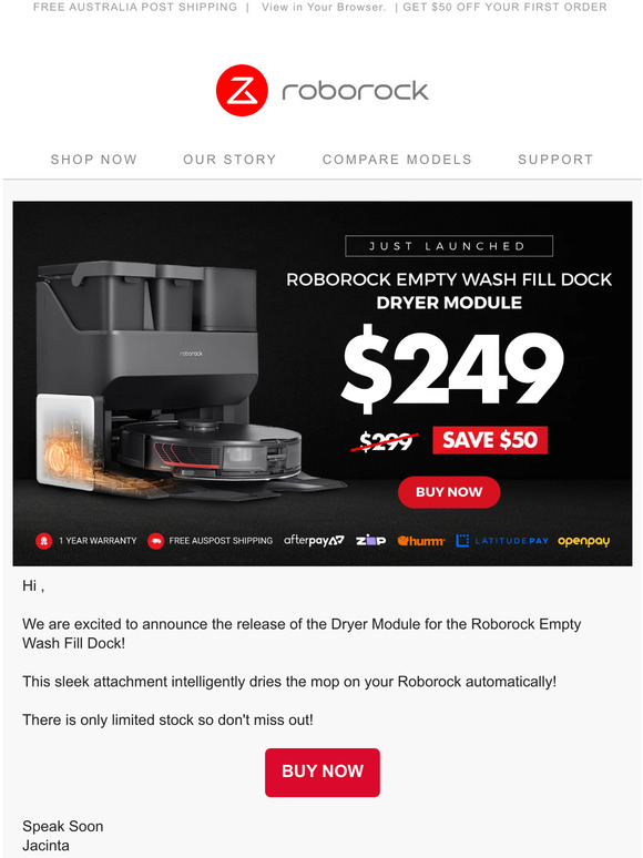 Roborock: Roborock Empty Wash Fill Dock Extension is now Here, Introducing the Dryer Module ...