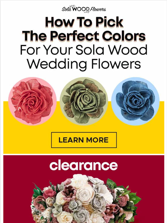 Sola Wood Flowers US: Pick The Perfect Colors For Your Wedding🌼 | Milled