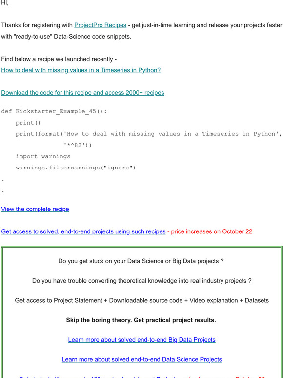 ProjectPro: 🌟Machine Learning code example -5: How to deal with missing ... ProjectPro: 🌟Machine Learning code example -5: How to deal with missing ...