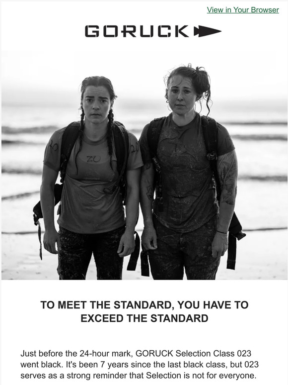GORUCK: To Meet the Standard, You have to Exceed the Standard | Milled