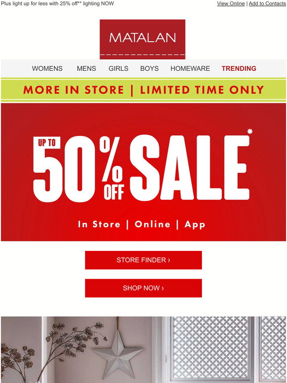 Matalan: Your home upgrade awaits & up to 50% off SALE | Milled