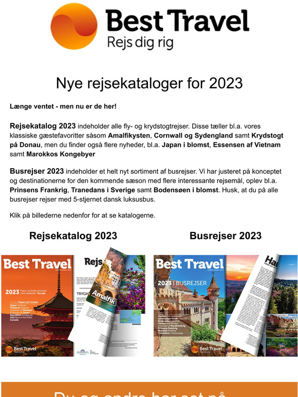 Best Travel: Nye rejsekataloger for 2023! 🎉 | Milled