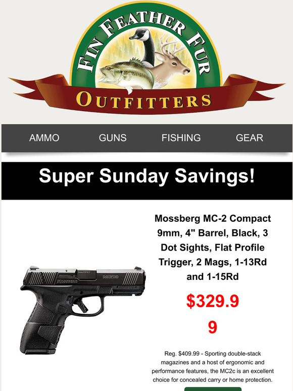 Fin Feather Fur Outfitters: Super Sunday Savings On CZ, Taurus, S&W ...