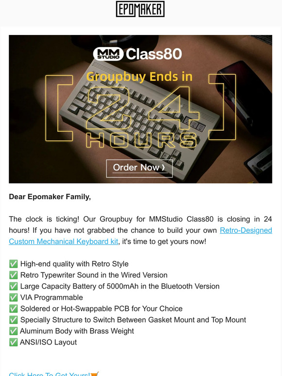 Epomaker: 24 Hours Left! MMStudio Class80 Group Buy Ends in 1 DAY ONLY ...