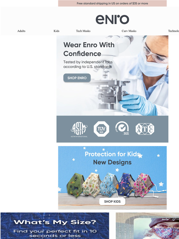 ENRO: Trust Enro. Our masks are lab tested and filter viruses over 99% ...