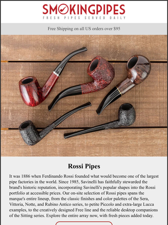 Smokingpipes: Rossi Pipes | Italian Design at an Everyday Price | Milled