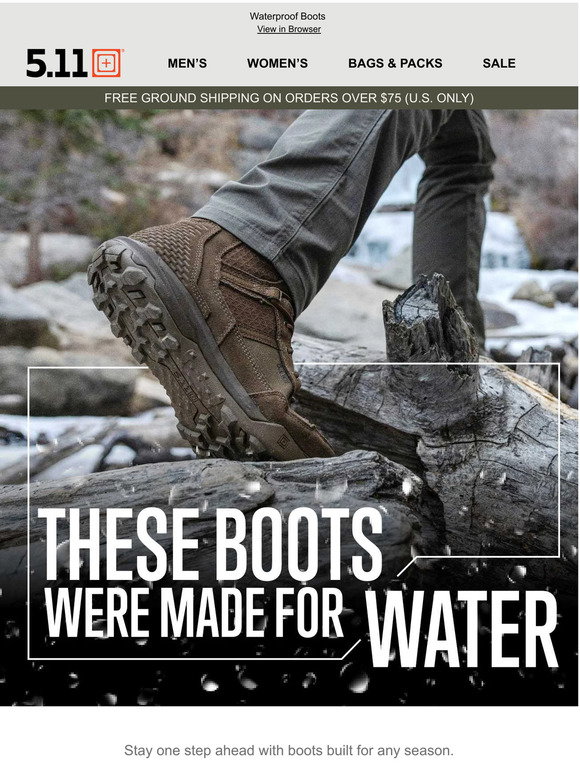 5.11 Tactical: Puddle hopper 🥾💦 Waterproof boots | Milled