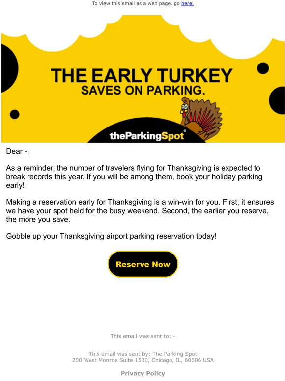 The Parking Spot: AVAILABLE NOW! Thanksgiving savings! | Milled