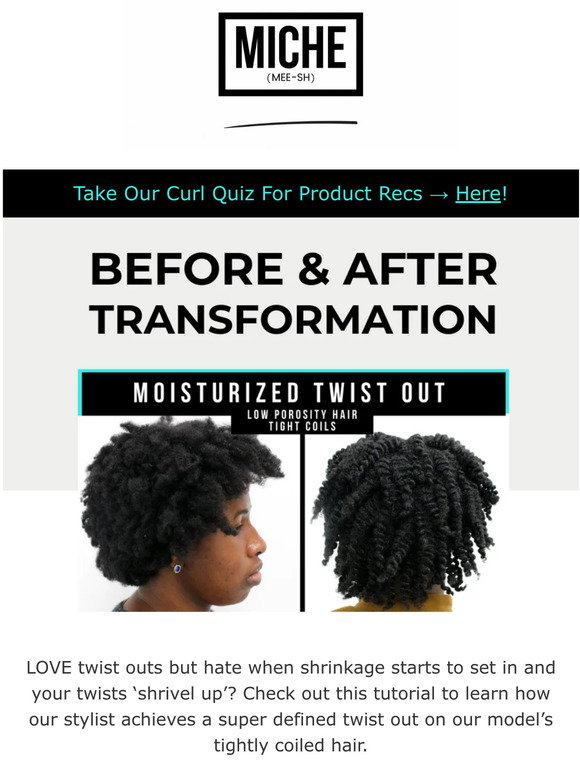 MICHE Beauty: How To Prevent Your Twist-outs From Shrinking! 😰 | Milled