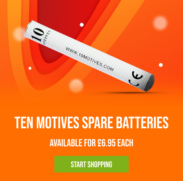 Ten Motives: Ten Motives Spare Batteries available for £6.95 each | Milled