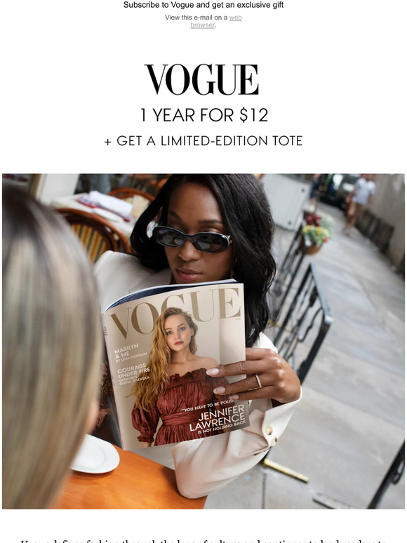 Vogue: Subscribe to Vogue and get a limited edition tote | Milled