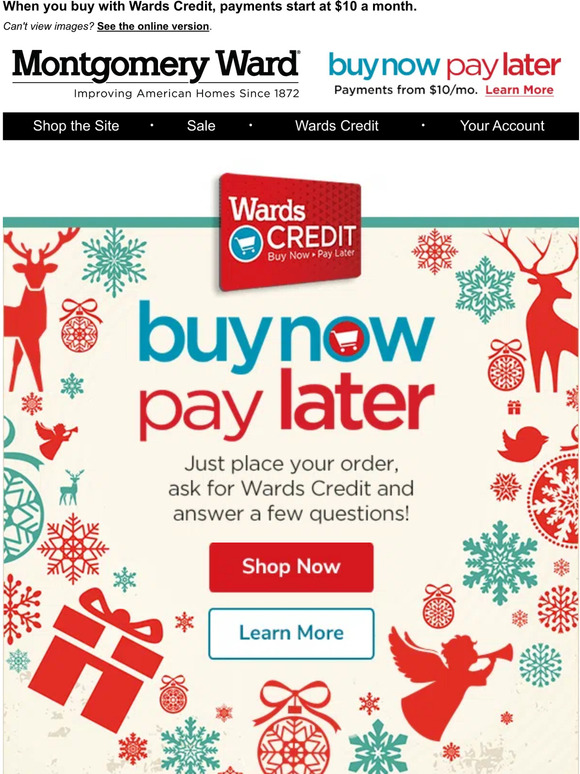 Montgomery Ward: Get Buy Now, Pay Later Gifts with Wards Credit | Milled