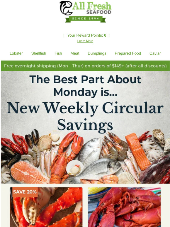 All Fresh Seafood: The Best Part About Monday is... New Weekly Circular ...