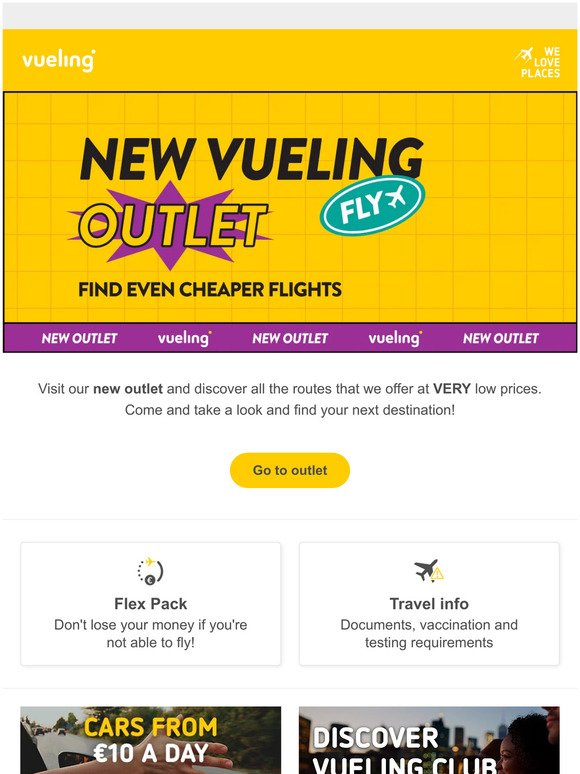 Vueling: Introducing Vueling's new outlet ️ | Milled