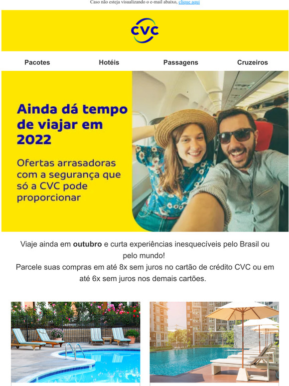 CVC: Ofertas imperdíveis para viajar ainda esse ano! 🏖️ ️ | Milled