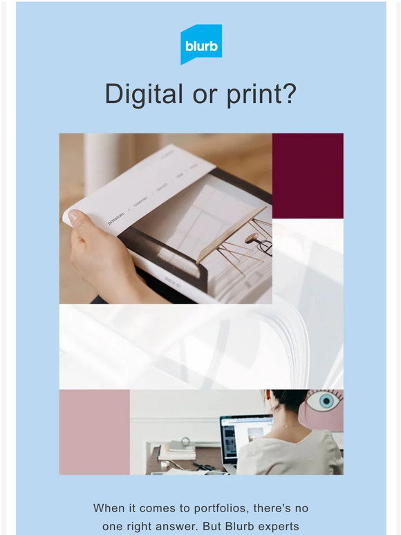 Blurb: Digital vs. print portfolio | Milled