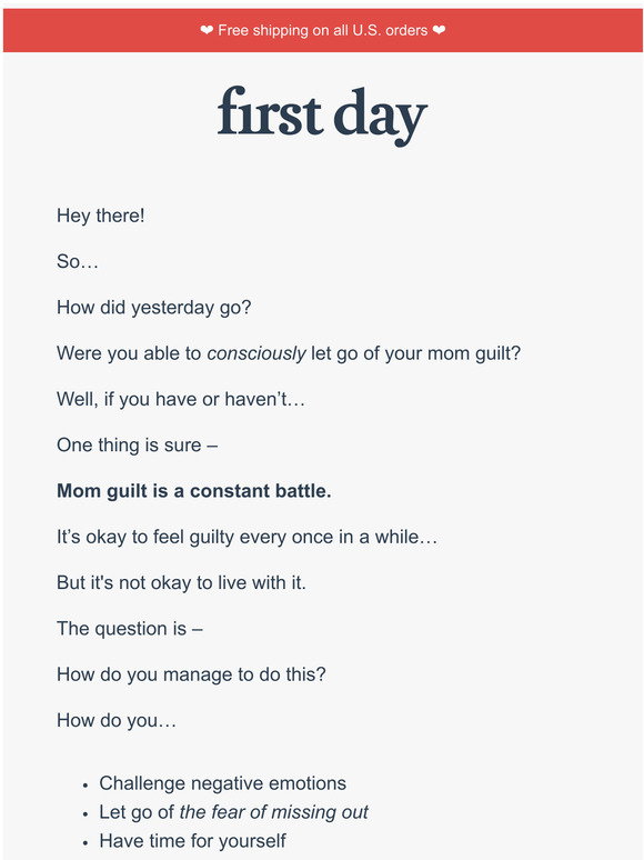 First Day: 5-Step Cheat Sheet To Help You Battle Mom Guilt | Milled