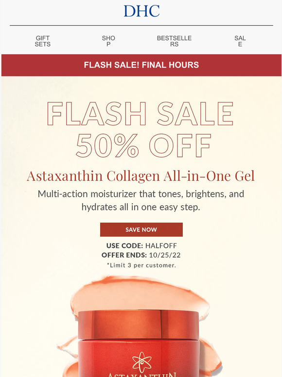 DHC: The Astaxanthin Flash Sale ends at midnight⚡ | Milled