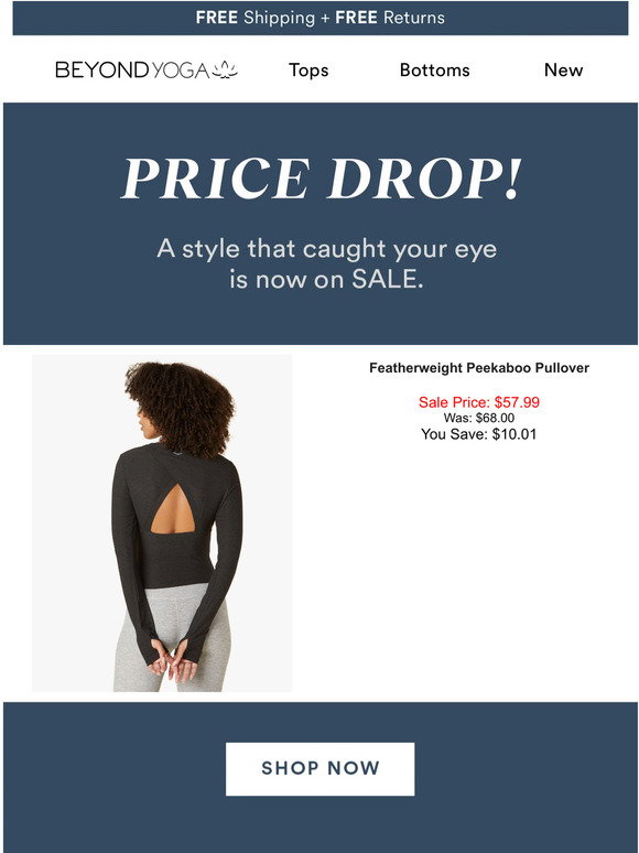 Beyond Yoga: Reminder: that item you love, is on sale | Milled