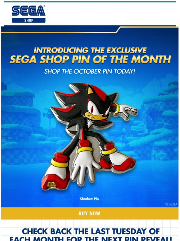 SEGA: Now Available - October Pin of the Month! | Milled