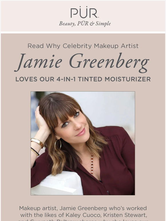 PÜR: Celebrity Makeup Artist Jamie Greenberg Shares Why She Loves Our 4 ...