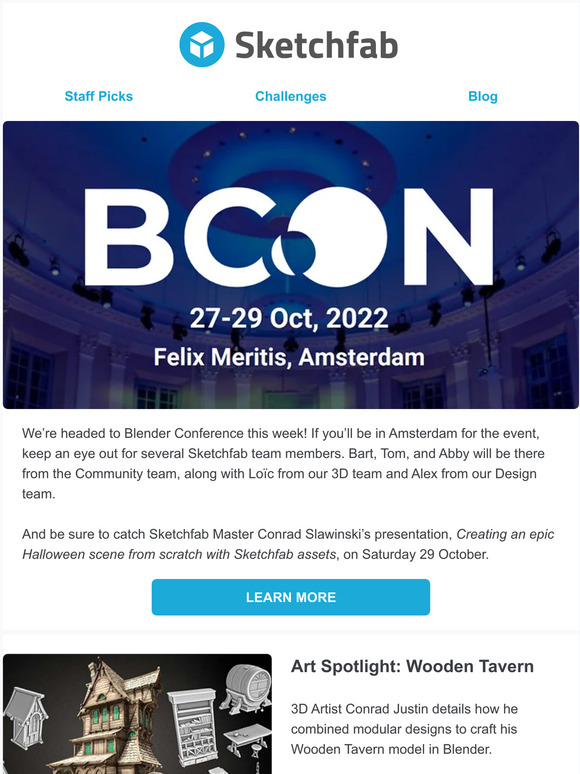 Sketchfab Inc.: Meet the Sketchfab Team at the Blender Conference | Milled