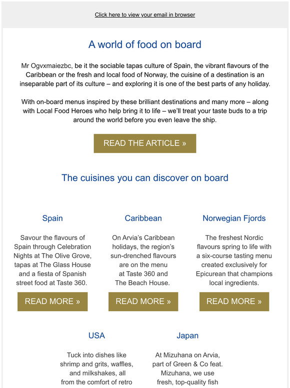 P&O Cruises: Take your taste buds on a trip around the world | Milled