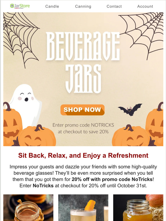 Jar Store: Quench Your Thirst with our Beverage Jars | Milled