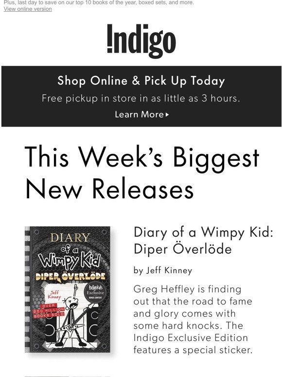 Indigo Books & Music: New Diary Of A Wimpy Kid, Jamie Oliver & More ...