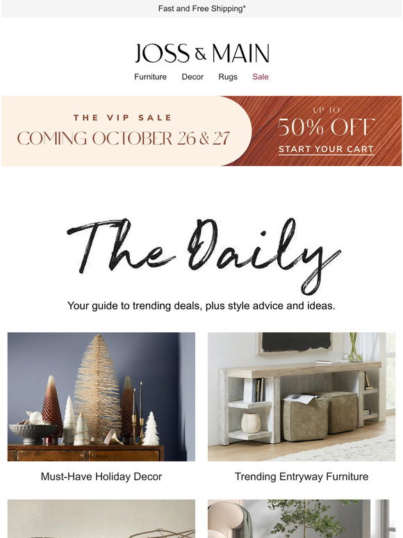 Joss & Main: We think these holiday decor deserve your attention | Milled
