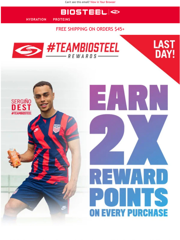 BioSteel: FINAL DAY: 2X Reward Points! | Milled