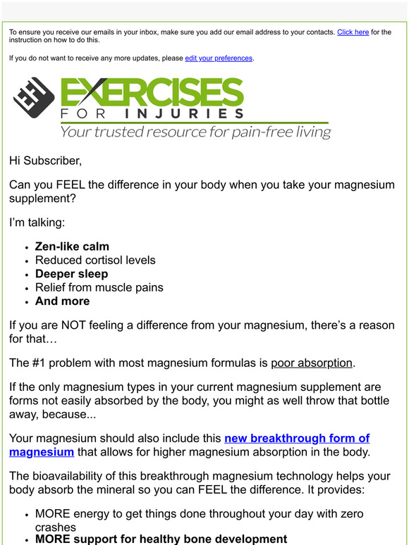 exercisesforinjuries: Do you know the #1 problem with most magnesium ...