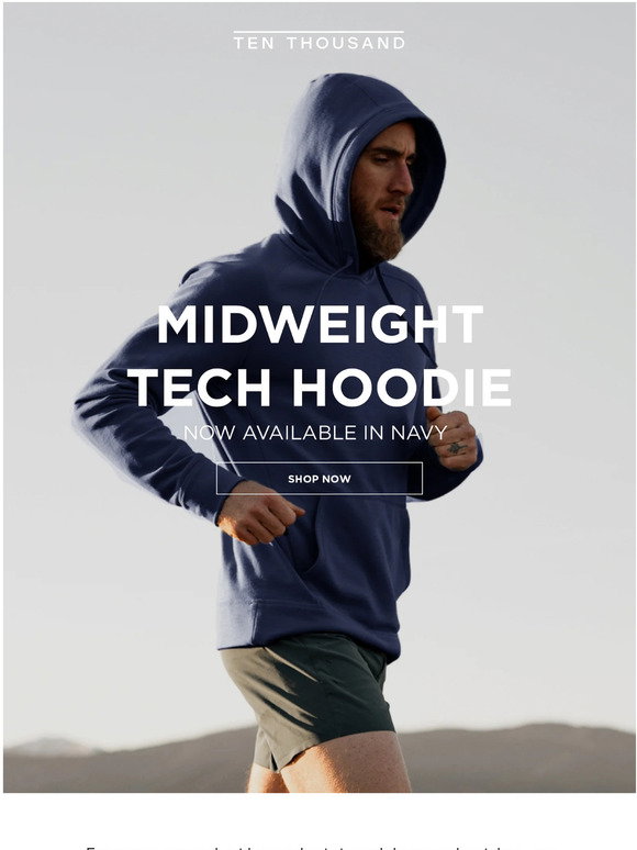 Ten Thousand: The Midweight Tech Hoodie | Now In Navy | Milled